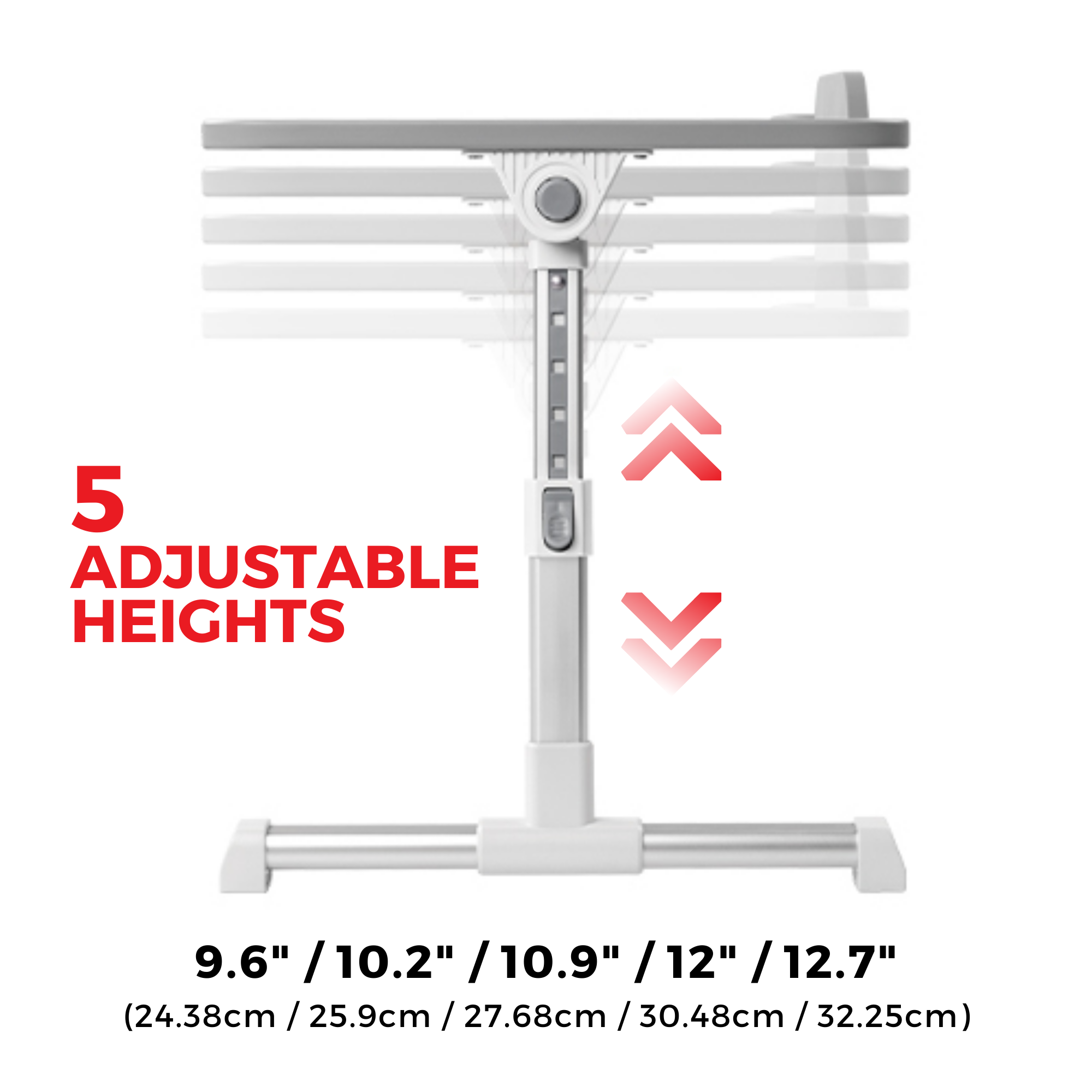 Laptop Table Tray With Height Adjustable Folding Legs For Notebook ...