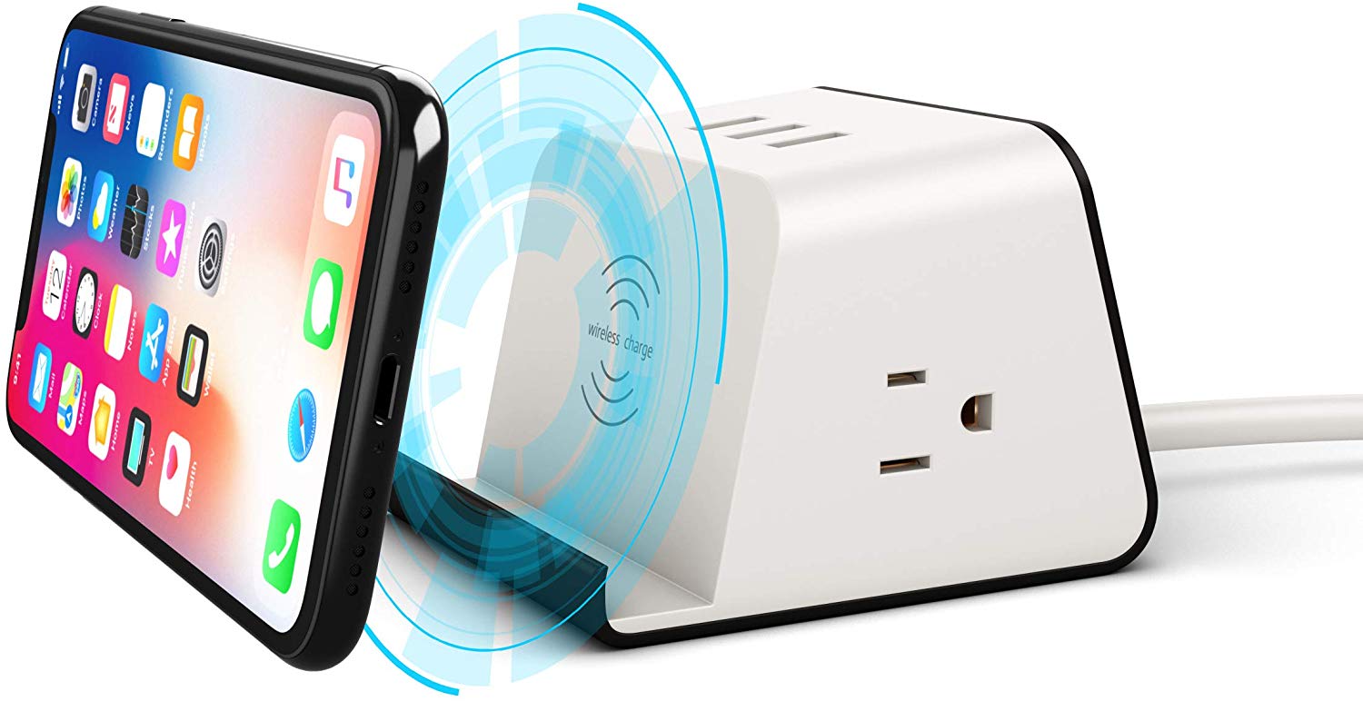 Desktop Power Socket with Wireless Charger Power Strip – AnthroDesk