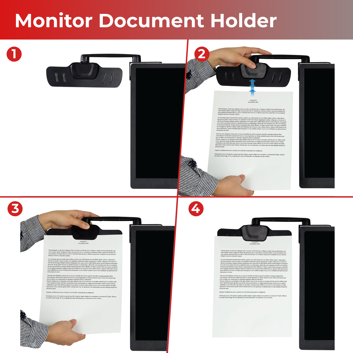 Monitor Mount Document Clip – AnthroDesk