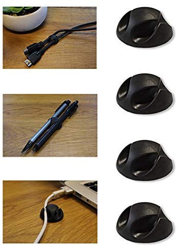 Dual Cable Clip Wire Organizer / Cable Management System - 4 pack ...