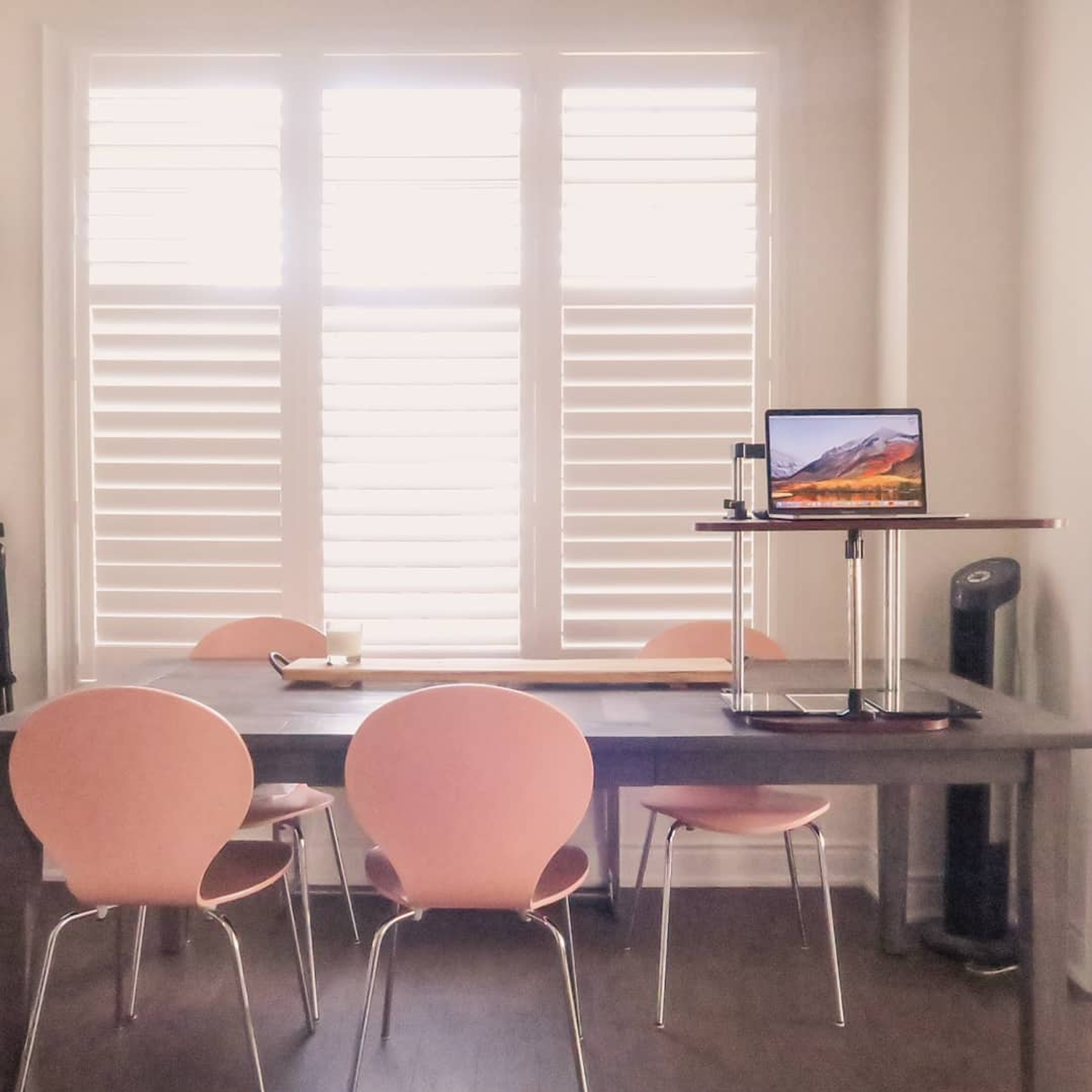 Sliding Standing Desk Converter (Cherry) – AnthroDesk