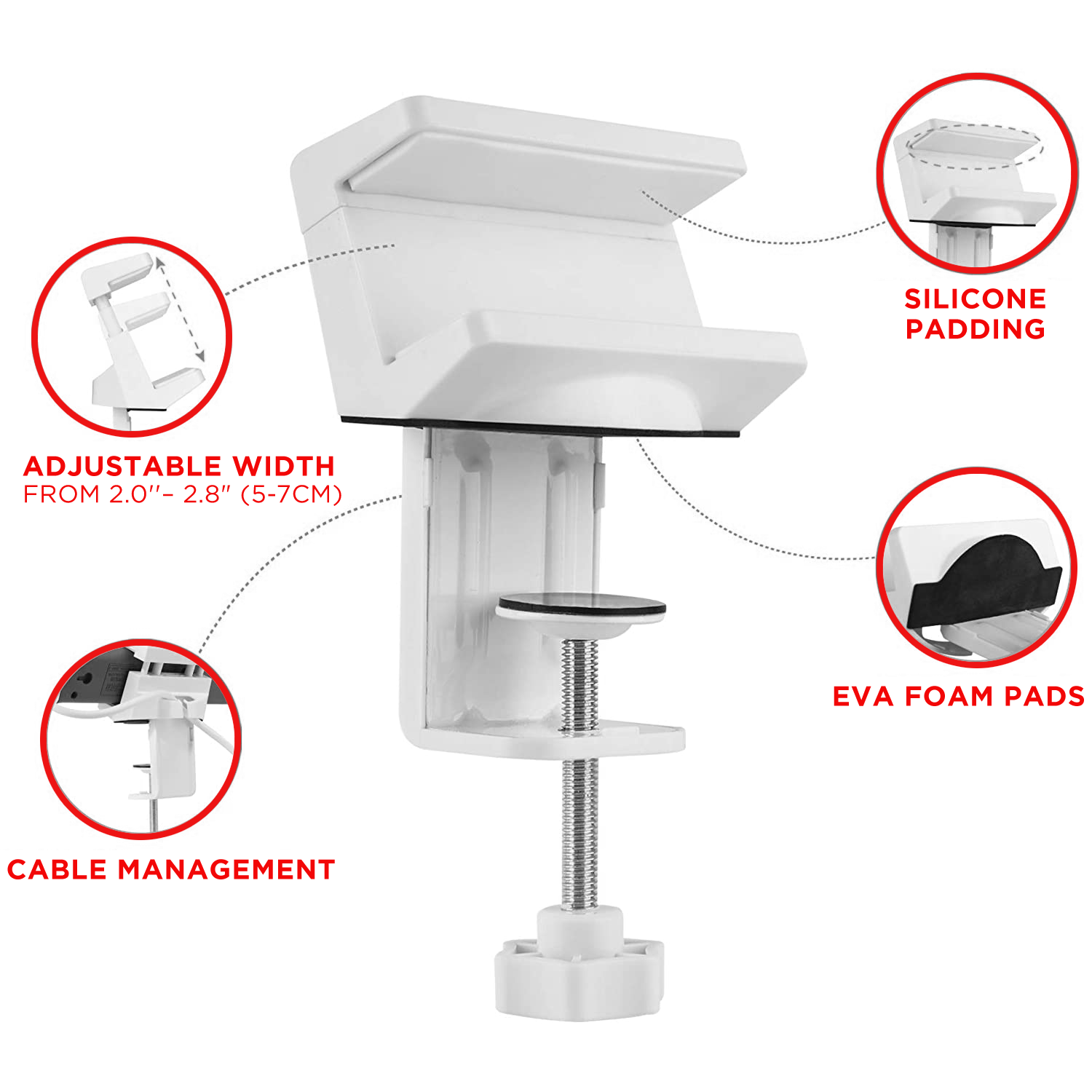 Clamp On Power Bar Holder – AnthroDesk
